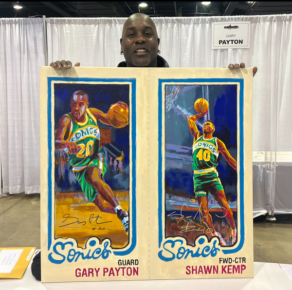 Seattle Supersonics: Gary Payton & Shawn Kemp – Steven Walden Art